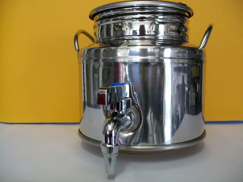 Contenitore Per Olio Inox 18 10 Con Tappo E Rubinetto Litri 2